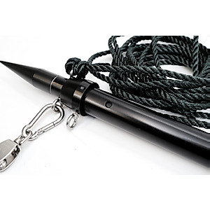 Dev Fishing Teaser Rod Outrigger Dredge Pole w/ #4 Bent Butt End