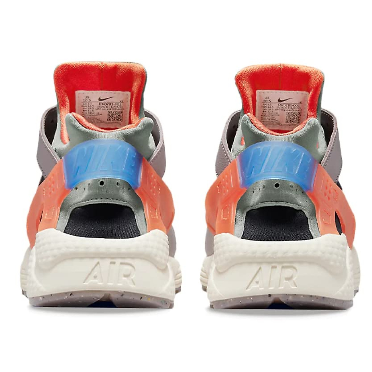 Nike Men's Air Huarache Premium Running Shoes, Enigma Stone/Dusty Sage/Black/Racer Blue, 9.5