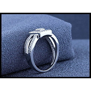 Dazzlingrock Collection 0.25 Carat (ctw) Sterling Silver Round White Diamond Bridal Engagement Ring 1/4 CT, Size 7