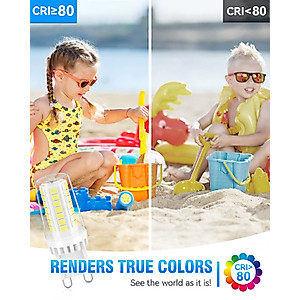 Cnkeeo G9 LED Bulb, 4W Daylight White 6000K, 450LM, 40W Halogen Equivalent, No Flicker, Non-Dimmable, 360°Beam Angle, Bi-pin Ceramic Base G9 Light Bulbs for Chandeliers Home Lighting, Pack of 6