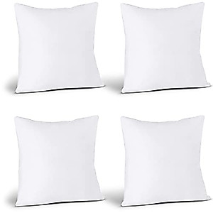 Utopia Bedding Throw Pillows (Set of 4, White), 20 x 20 Inches Pillows for Sofa, Bed and Couch Decorative Stuffer Pillows