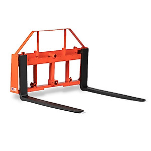 Titan Attachments UA USA Made Orange Pallet Fork Frame Attachment, 42â€ Fork Blades, Rated 4,000 LB