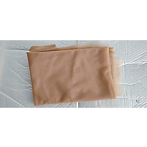 Tulle Fabric,mesh Fabric,Spandex Fabric, Iridescent Fabric, Touch Stretch Tulle 5 Yards (Dark Nude) 84