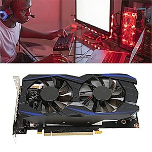 PUSOKEI GTX550Ti Graphics Card, 6GB 192BIT GDDR5 PCI E 2.0 Gaming Graphics Card, Support DirectX11, 3D Stereo Display, Dual Fan HD MI VGA DVI Graphics Card for Gaming PC