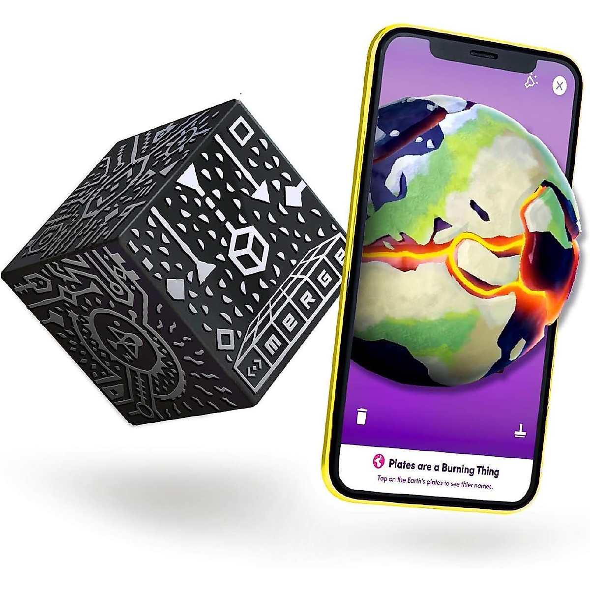 Merge Cube (2 Pack) Hold Anything - Hands-on Science and STEM Education | Digital Teaching Aids - Science Simulations and STEM Projects - Home School, Remote and in Classroom Learning - iOS & Android