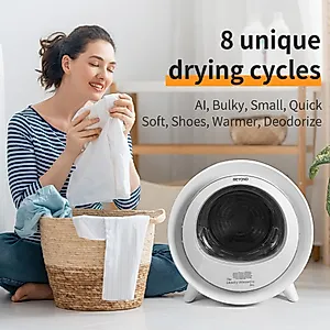 Beyond AI Portable Compact Lightweight Tumble Dryer (White)