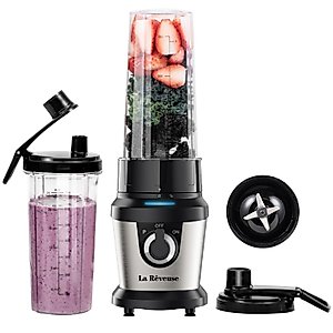 La Reveuse Electric Smoothie Blender for Shakes and Smoothies,Licuadora 400W, with 2 x 24 Oz Blender Cups,Single Serve Smoothies Maker for Juices
