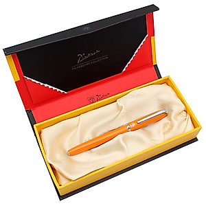 Gullor Advanced Picasso Rollerball Pen 916 Picasso Pen Orange and Silver Clip Pen