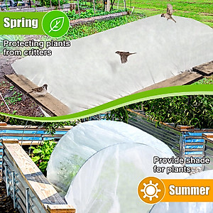 Alphatool Plant Covers Freeze Protection- 10 ft x 30 ft Breathable Non-Woven Fabric Frost Proof Floating Row Cover Durable 1.0oz/yd² Thick Plant Blankets for Winter Outdoor Garden