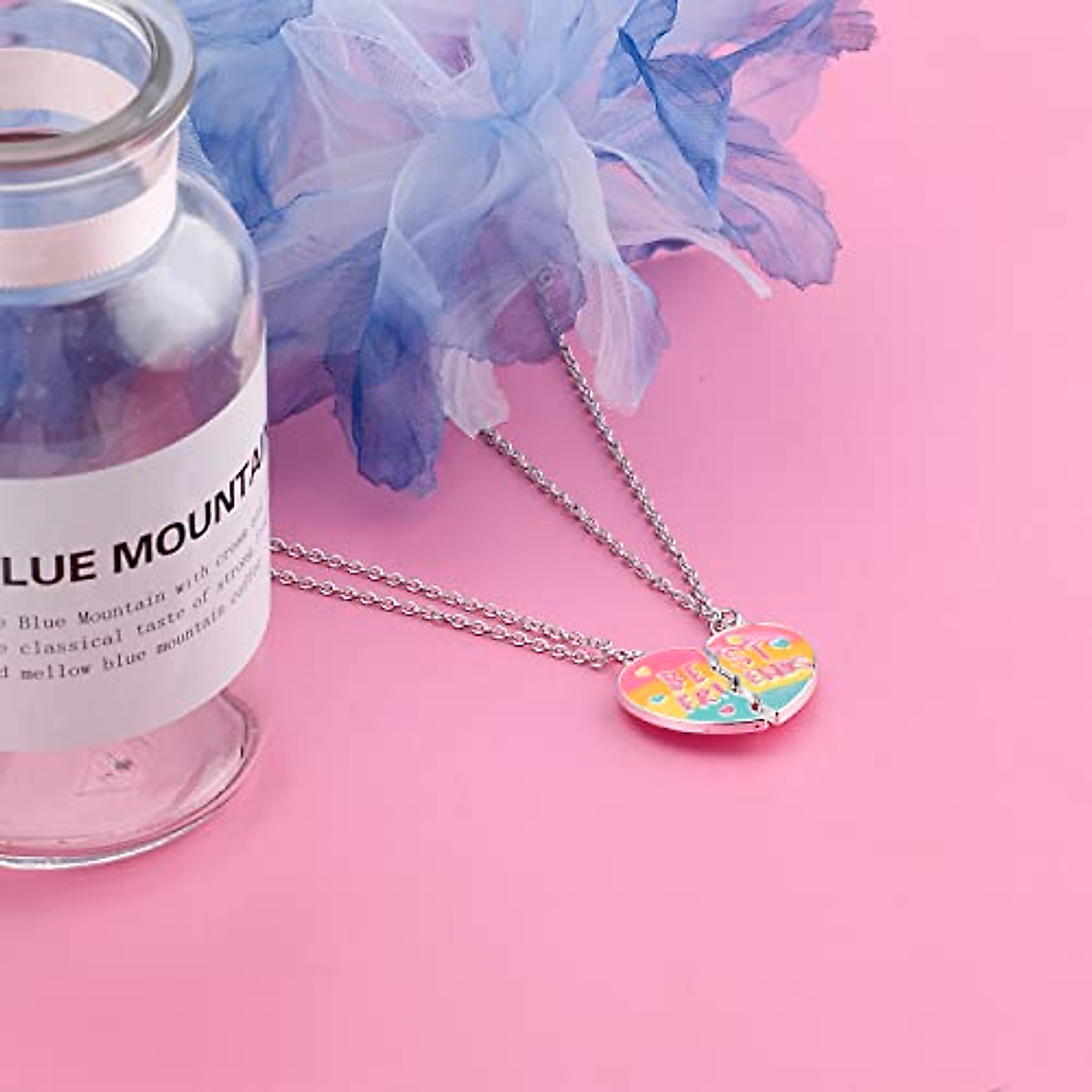 Angel's Draw Home Best Friend Necklace Gifts Magnetic Matching BFF Necklace for 2 Girls Friendship Gift for Sister Friends Birthday Gifts (Best Friend)