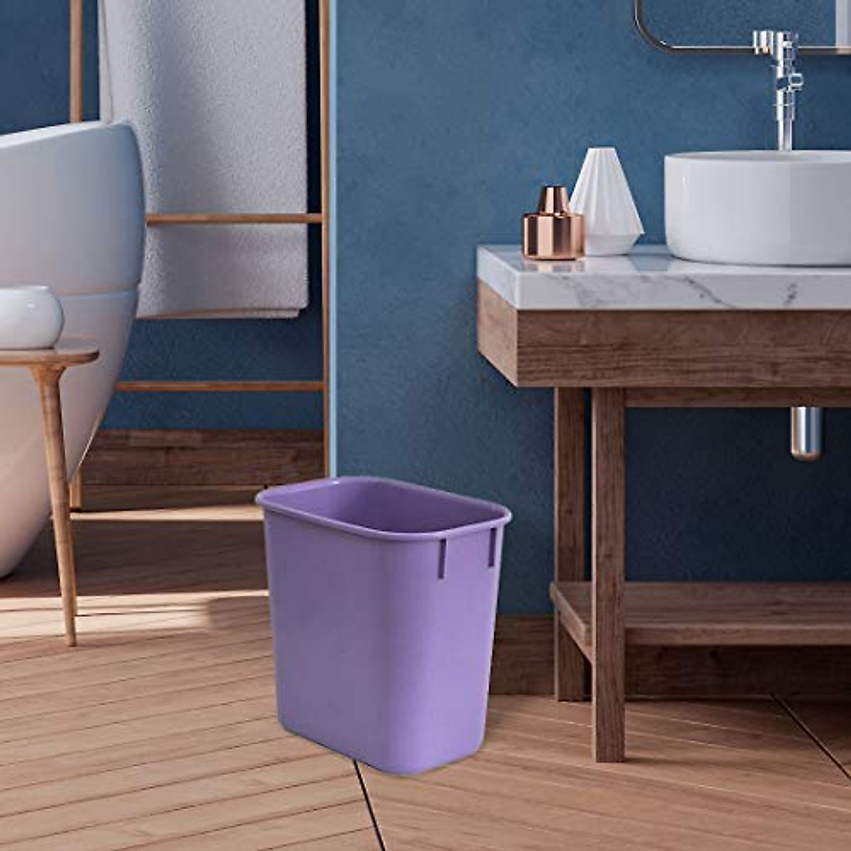 Acrimet Wastebasket Bin 13QT (Plastic) (Purple Color) (Set of 4)