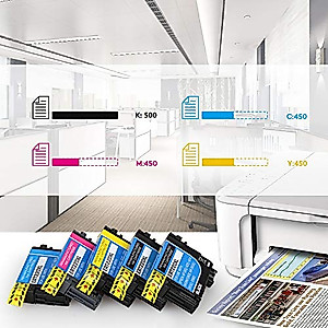 ALLWORK Remanufactured Ink Cartridge Replacement for Epson 220 220XL T220XL Use with Workforce WF-2760 WF-2750 WF-2630 WF-2650 WF-2660 XP-320 XP-424 XP-420 5 Packs (2KCMY)