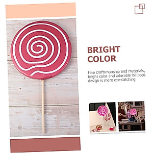 Abaodam 4 Pcs Lollipop Props Cotton Candy Decorations Lollipop Decorations Lollipop Tree Giant Candy Props Kids Toy Toys DIY Lollipop Statue Marshmallow Wooden Child Wedding Dress Purple