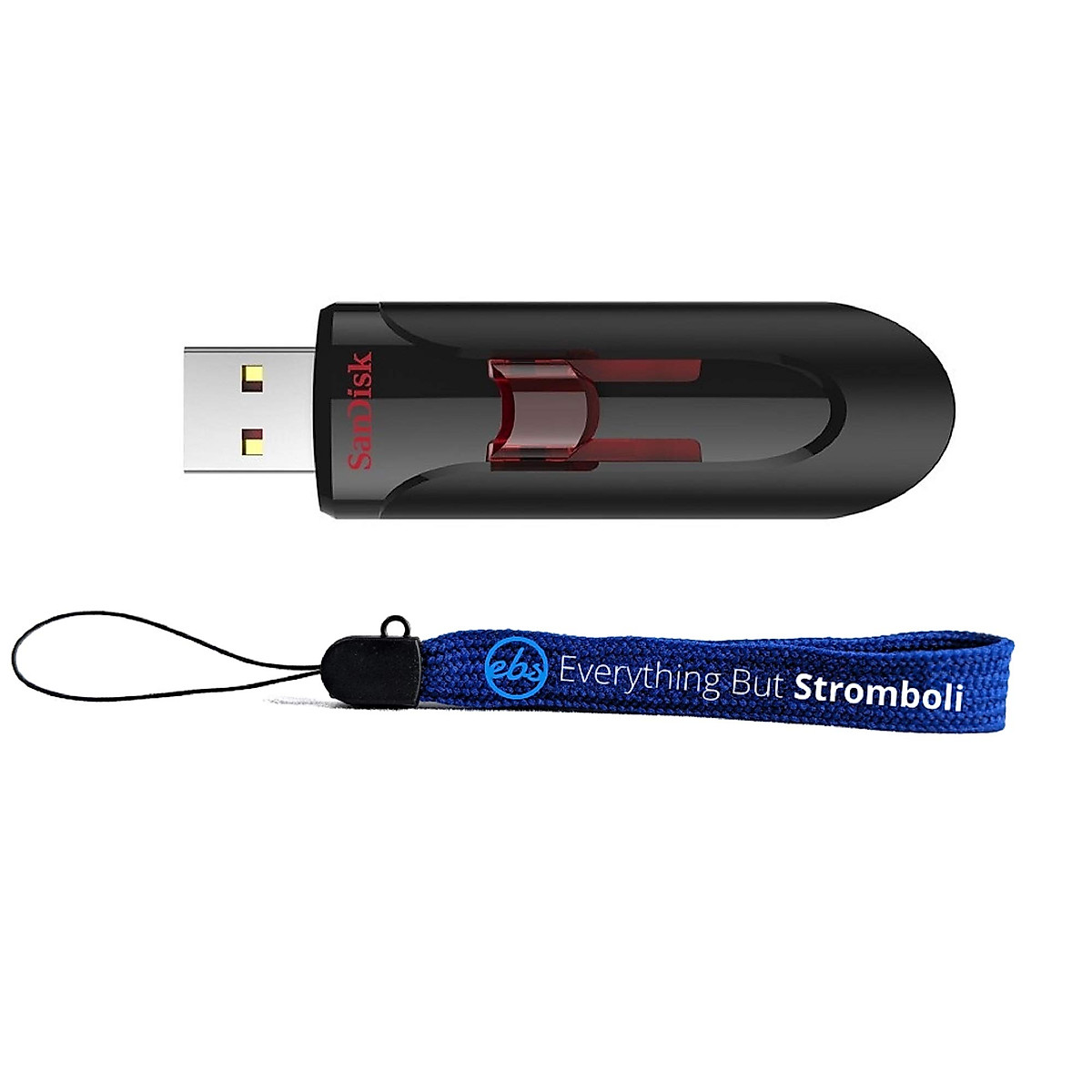 SanDisk Cruzer Glide 3.0 256GB USB Flash Drive (SDCZ600-256G-G35) High Performance Pen Drive Bundle with (1) Everything But Stromboli Lanyard