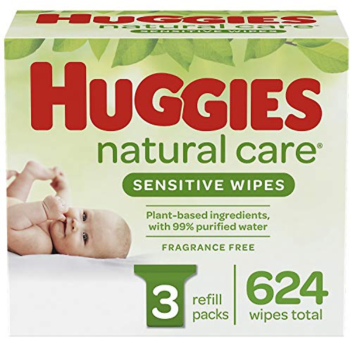 Huggies Natural Care Sensitive Baby Wipes, Unscented, 48 Count (Pack of 6)
