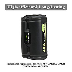 CELL9102 Replacement 6.0Ah 40V Lithium Battery for Ryobi Lawn Mower 40v Battery OP4015 OP4050A OP4040 OP4050 OP40201