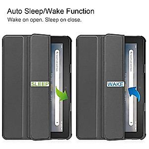 Tablet PC Case Case Compatible with Kindle Fire 7 (2022 Release),Tri-Fold Smart Tablet Case, Hard PC Back Shell Slim Case Multi- Viewing Angles Stand Hard Shell Folio Case Cover,Auto Sleep/Wake Table