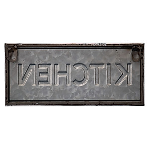 Foreside Home & Garden Galvanized White Metal Kitchen Wall Décor