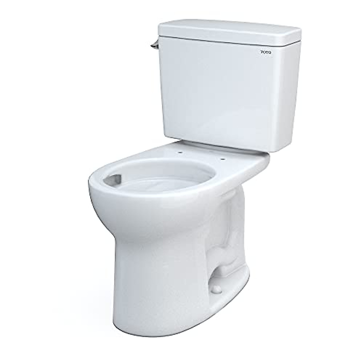TOTO Drake Two-Piece Round 1.6 GPF Universal Height TORNADO FLUSH Toilet with CEFIONTECT, Cotton White - CST775CSFG#01