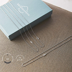 Deidreamers Sterling Silver Side Mini Initial Necklace K