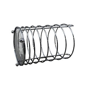 Dependable Kitchen Cutlery Holder Utensil Caddy Mesh Bottom Silver Chrome Finish (Silver)