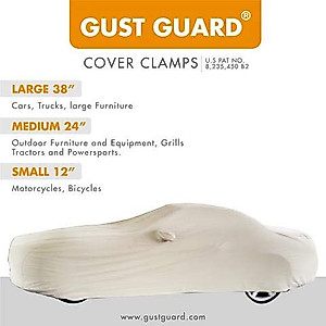 Gust Guard The Original Secure Your Covers from Blowing Away - Small 12" (Motorcycle Covers, Bicycle Covers, Picnic Table Covers, etc.)