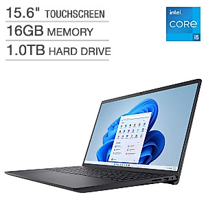 Dell Inspiron 15 3511 15.6” FHD Touchscreen Laptop, 11th Gen Intel Core i5-1135G7, 16GB Memory, 1TB HDD Hard Drive, Windows 11 Home, Black