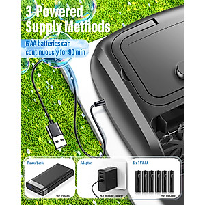 Bubble Machine - 16 Wands 8000+ Bubbles/min Bubble Machine for Kids and Toddlers - 14.2oz Large Capacity Bubble Blower - Automatic Bubble Maker - Bubble Toys for Parties, Wedding, Birthday