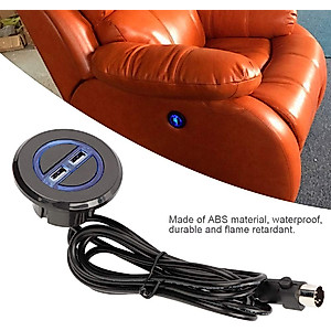 AYNEFY Electric Sofa Button, Electric Recliner Chair Sofa Replacement Button Lift Chair Hand Control Handset with Dual USB Charging Interface Smart Home