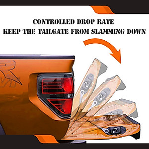 The Mechanic Shop TMS Truck Tailgate Assist Accessories Compatible with 2009-2018 Dodge Ram 1500 and 2019-2024 Ram 1500 Classic, 2010-2024 Ram 2500 3500 Tailgate Damping Strut Accessories