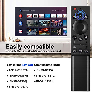 2021 New BN59-01357F Voice Replace Remote Control for Samsung Smart Bluetooth The Frame QLED 4K 8K Smart TV Sub BN59-01357B BN59-01357C TV QLED Series Q60A Q70A Q80A QN85A QN90A QN800A QN900A