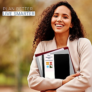 2023 Ensight Tabbed Appointment Book & Planner (8.5 x 11) inches, Daily Hourly Weekly Planner, Calendar and Schedule Book 15-Minute time Slots, Durable Twin-Wire Fastening, Business and Personal (2023 Black New Edition)