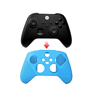 ECHZOVE Xbox Series X/S Controller Silicone Cover Case, Rubber Skin for Xbox Series X/S Controller with Thumb Grips - Blue