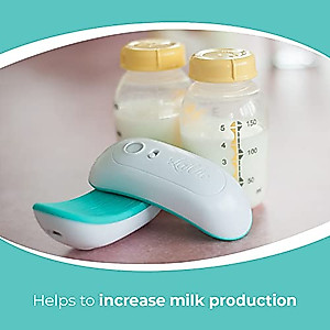 LaVie Warming Massagers 2-Pack (Pair) and Pump Strap Hands Free Pumping Bra Bundle, Massager and Breast Pump Bra Teal