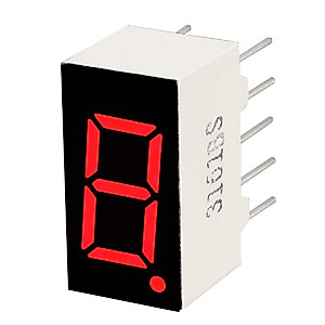 uxcell Common Anode 10 Pin 1 Bit 7 Segment Display 0.55 x 0.3 x 0.33 Inch 0.35" Red LED Display Digital Tube 10pcs