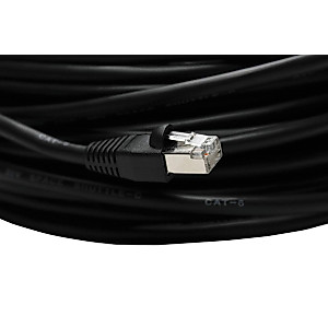 Lorex Outdoor CAT6 Ethernet Cable, for Use with 4K Wired Security Cameras, Weatherproof and Direct Burial Underground, 10GB/Second, 100 Feet (30m)