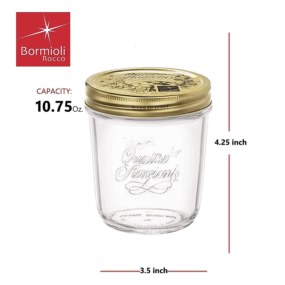 Bormioli Rocco Quattro Stagioni Pot,Transparent