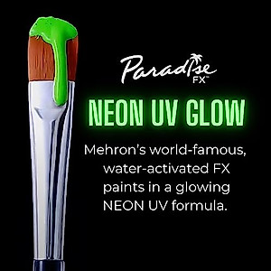 Mehron Makeup Paradise Makeup AQ Face & Body Paint (1.4 oz) (Martian – Neon Green/Green UV)