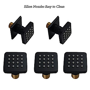 2 Inch Brass Shower Body Sprayer Jets for Bathroom Accessories NPT 1/2” Matte Black DSJ02BR02-B