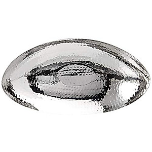 Elegance Hammered 14-1/2 by 8-Inch Stainless Steel Oval Fruit Bowl
