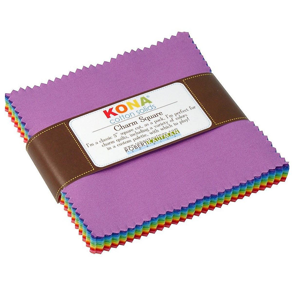 Kona Cotton Solids New Bright Charm Square 41 5-inch Squares Charm Pack Robert Kaufman CHS-137-41,Assorted