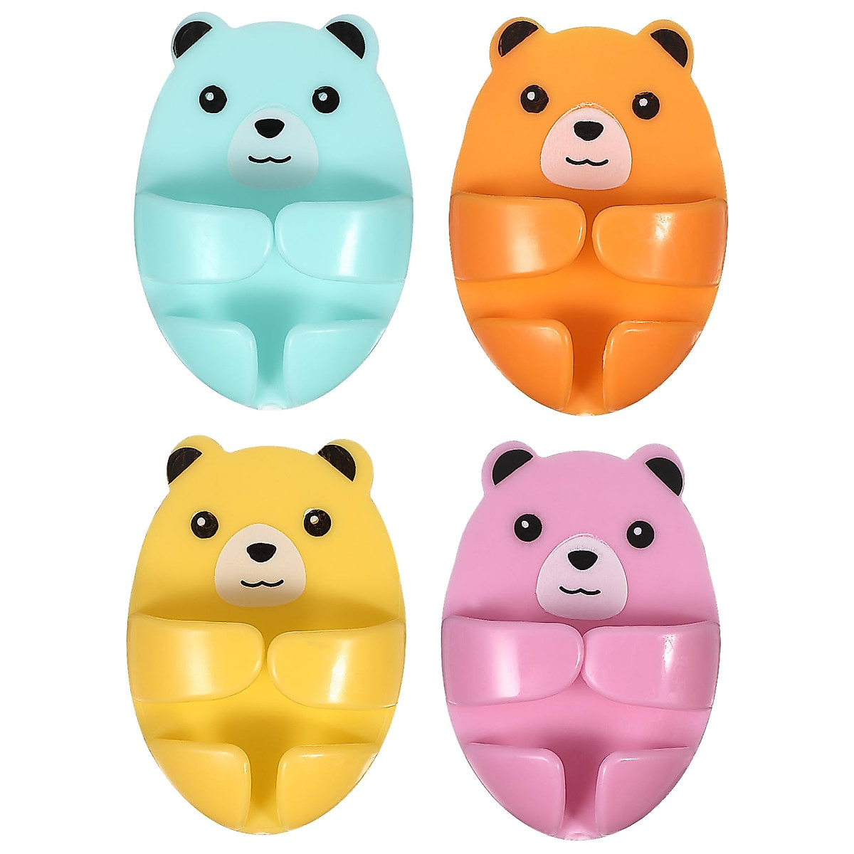 iplusmile 4pcs Power Outlet Hook Plug Wire Holder Hook Cable Retainer Wall Plastic Hook Plastic Hooks for Wall Adhesive Hooks for Hanging Plug Holder Small Hooks for Hanging Kitchen Hooks