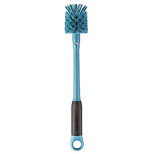 Owala 2-in-1 Water Bottle Brush Cleaner and Water Bottle Straw Cleaner Brush, Water Bottle Brush with Removable Head and Twist n’ Hide Straw Brush, Smokey Blue