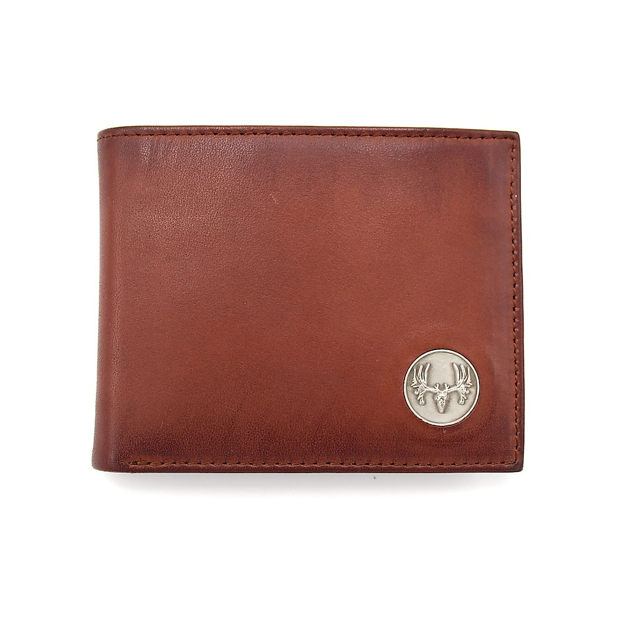 WEBER'S PREMIER LEATHER - Wildlife Series – Men’s Bifold Wallet - Full Grain Billfold Brown Leather Wallet