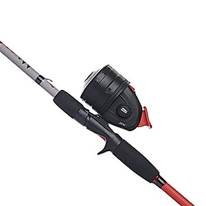 Abu Garcia Abumatic & Max X Spincast Reel and Fishing Rod Combo (Old & New Models), Red, 15 Size Reel - 6'6" - Medium - 2pc