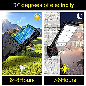 Solar Street Light Solar LED Outdoor Light IP65 Waterproof Street Light, Dusk to Da-wn with LED Light Outdoor Solar Street Light for Square, Yard and Parking & Garden