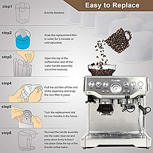 Fasezoomit 12 Pack Compatible Charcoal Water Filter Replacements for Breville BWF100 and Keurig Coffee Machines(12 Pack)