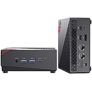 Mini PC, AMD Ryzen 5 5600U(6C/12T, up to 4.2 GHz), Mini Computers Windows 11 Pro 16GB DDR4 RAM 512GB M.2 2280 SSD Graphics 7 Core 1800 MHz, Support 2.5 Inch HDD Dual Ethernet HDMI/Type-C/Wifi5/BT4.2