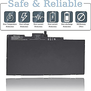 JGTM CS03XL Laptop Battery for Hp Elitebook 840 G3 G4 745 755 850 ZBook 15U G3 G4 Mobile Workstation Series CSO3 CS03046XL T7B32AA 800231-141 800231-271 800231-1C1 800513-001 Li-ion Battery 11.4V 46Wh