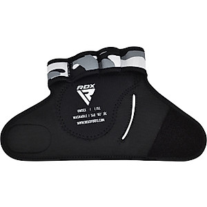 RDX Weight Lifting Gloves Grips, Gym Fitness Workout, Anti Slip Ventilated Open Back Gripper, Strength Training HIIT Exercise Deadlift, Men Women Cycling Rowing Climbing Hanging Pull Ups Gymnastics